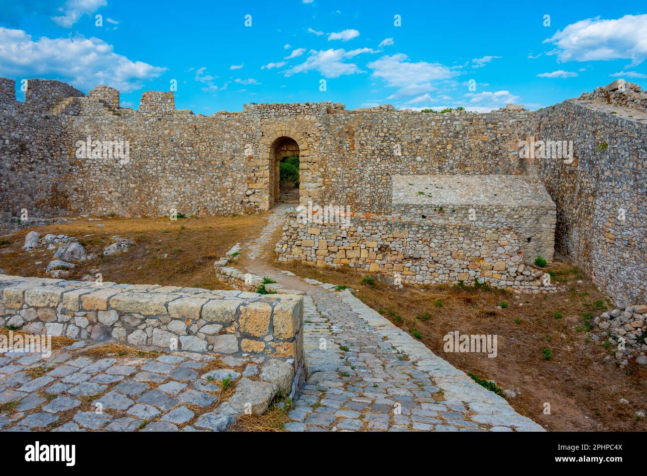 View of Pylos castle in Greece Stock Photo - Alamy