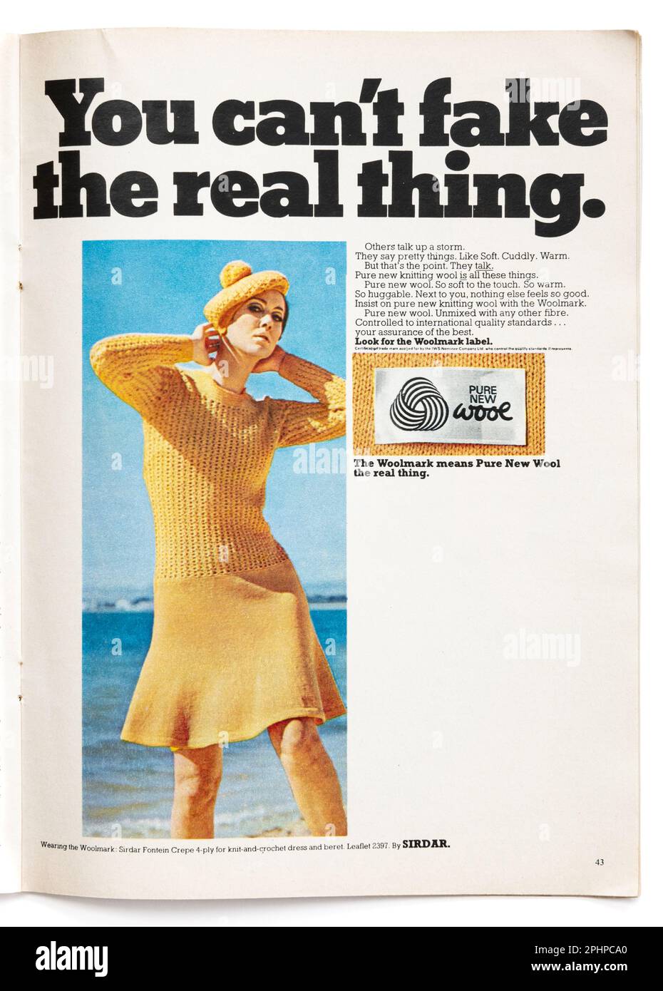 Woolmark label advertised in Womens Realm Home Sewing and Knitting ...