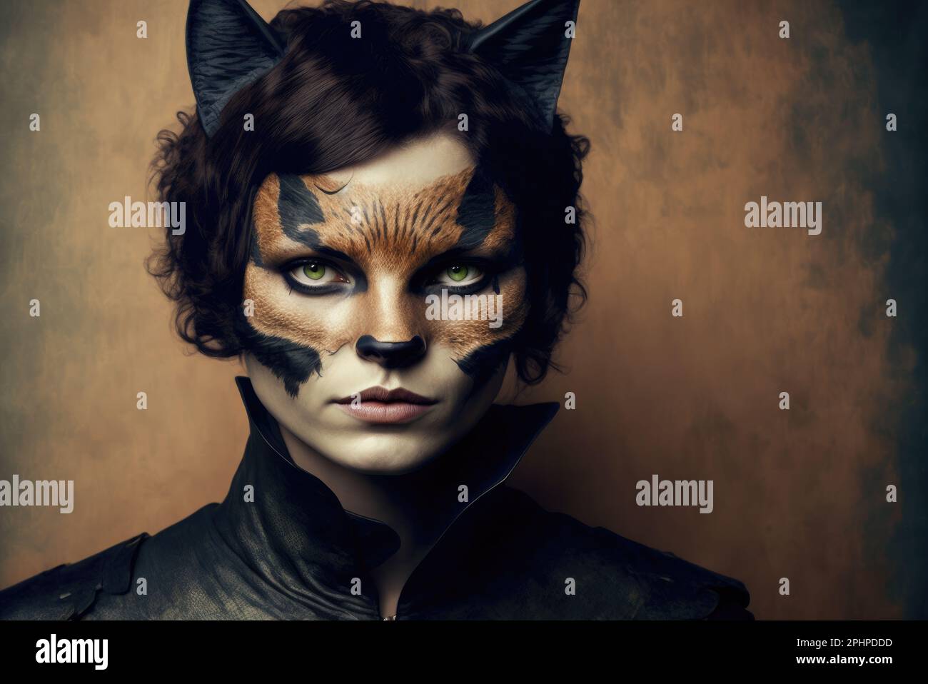 Black cat wearing mask hi-res stock photography and images - Alamy