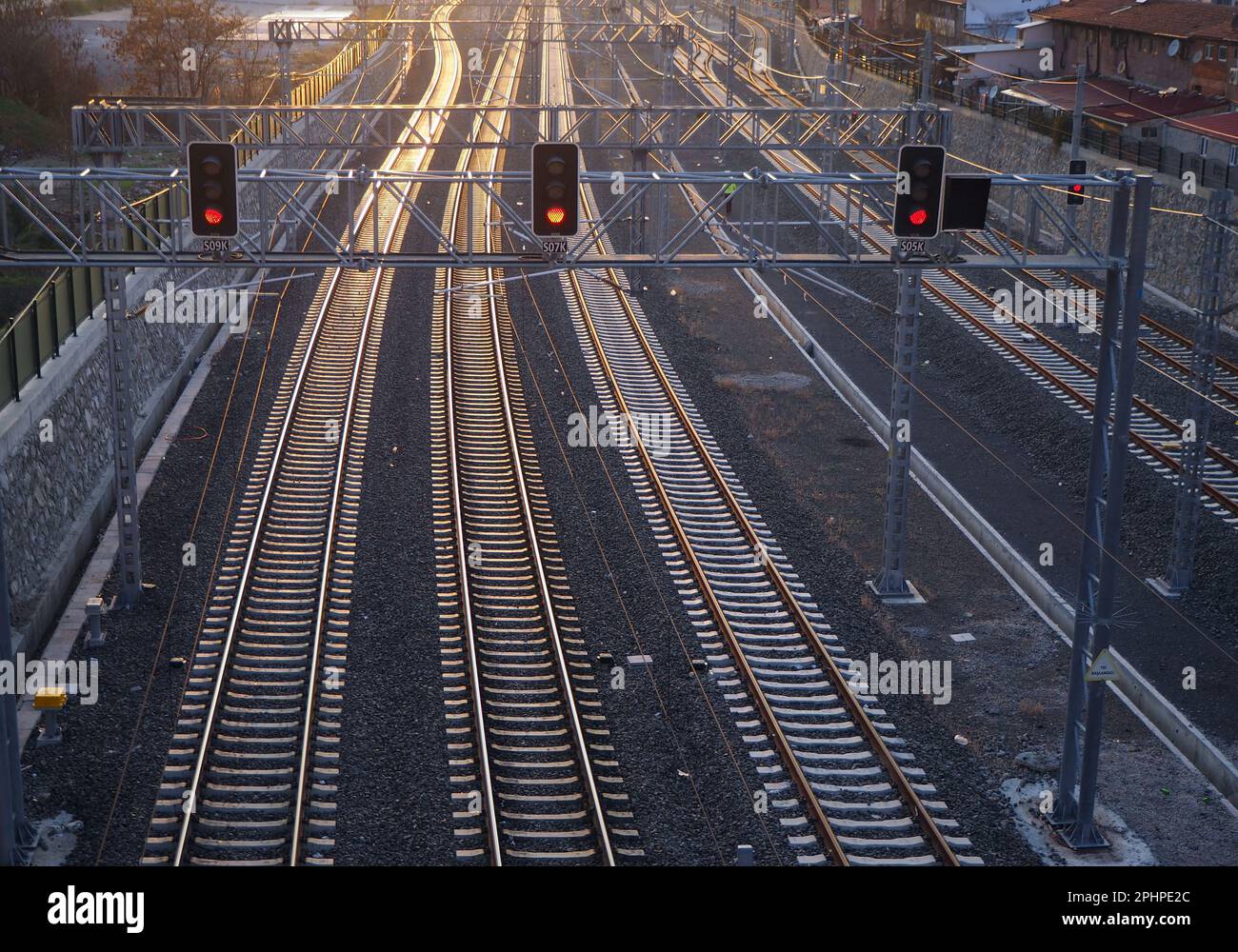 Modern rail signaling hi-res stock photography and images - Alamy