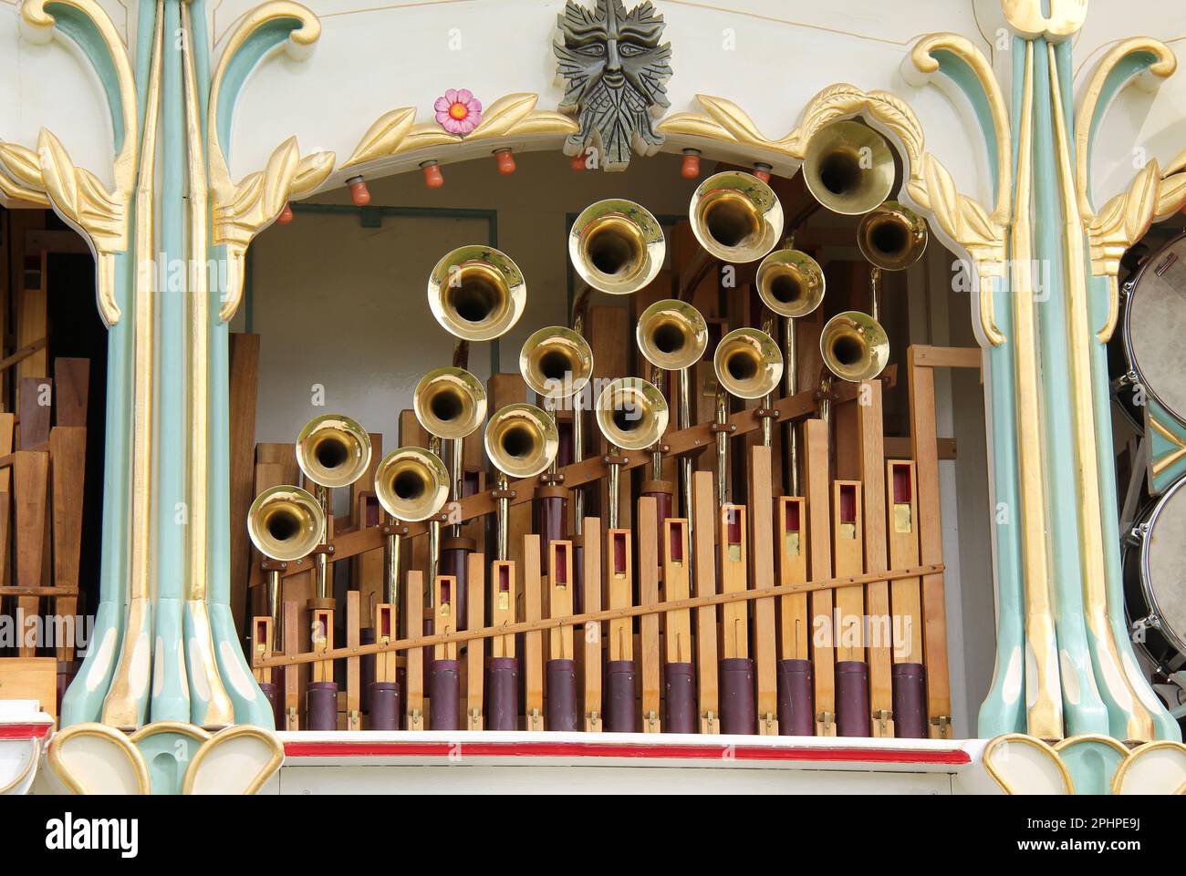 The Pipes and Horns of a Traditional Steam Organ Stock Photo - Alamy