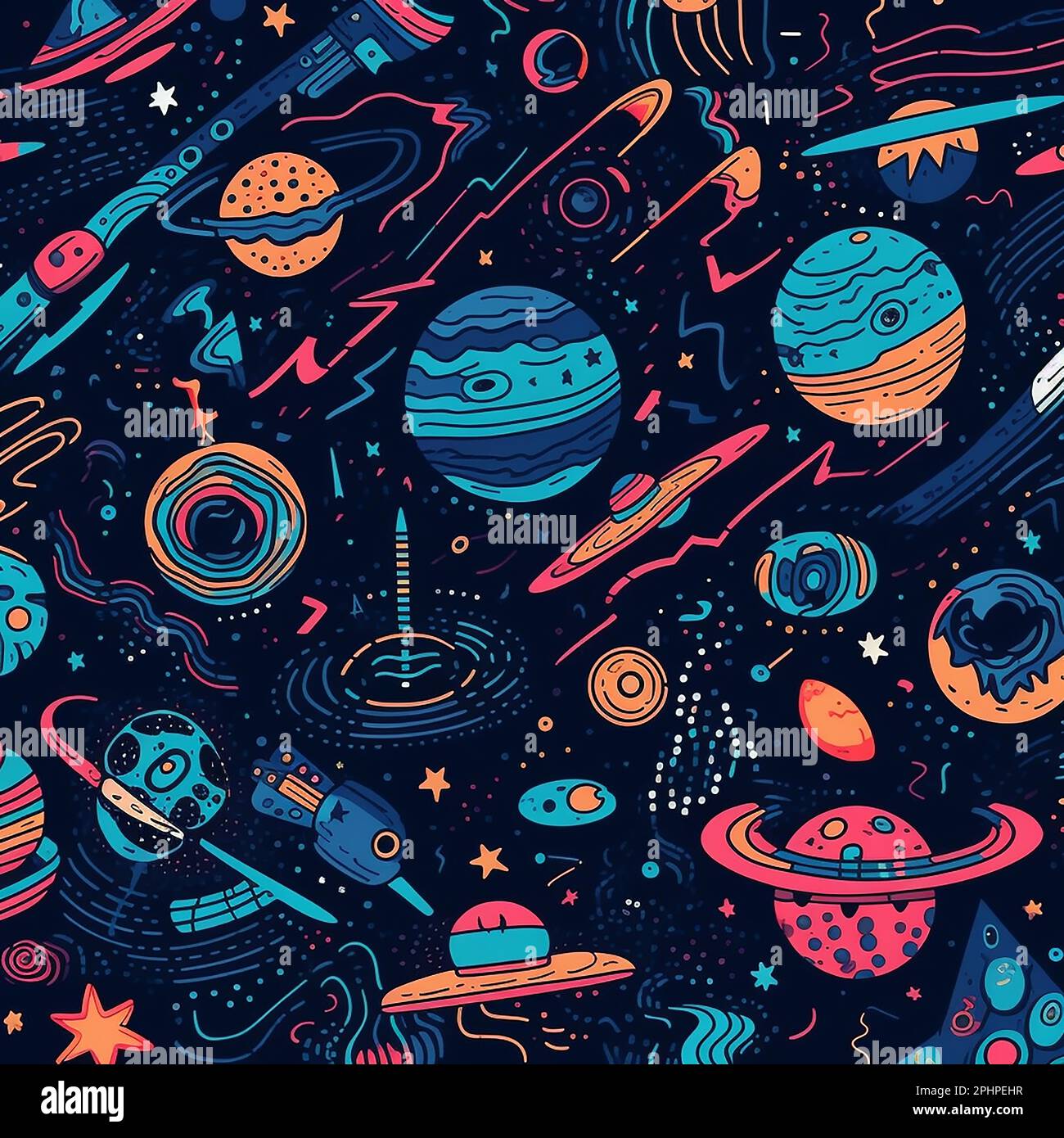 This stock photo features a vibrant and colorful space-themed image of ...