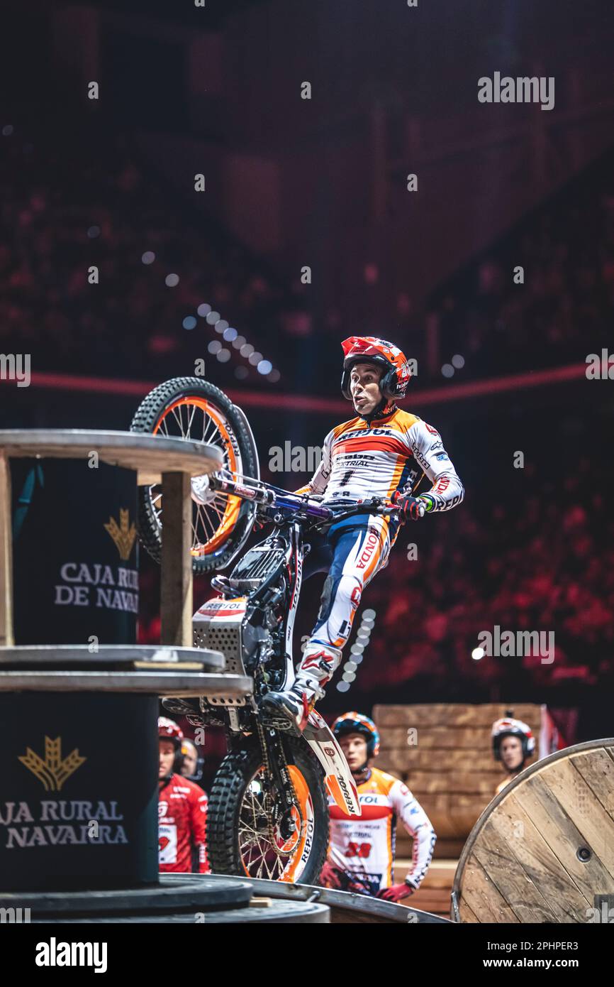 Toni Bou in a competition in Spain in which he was the winner Stock ...