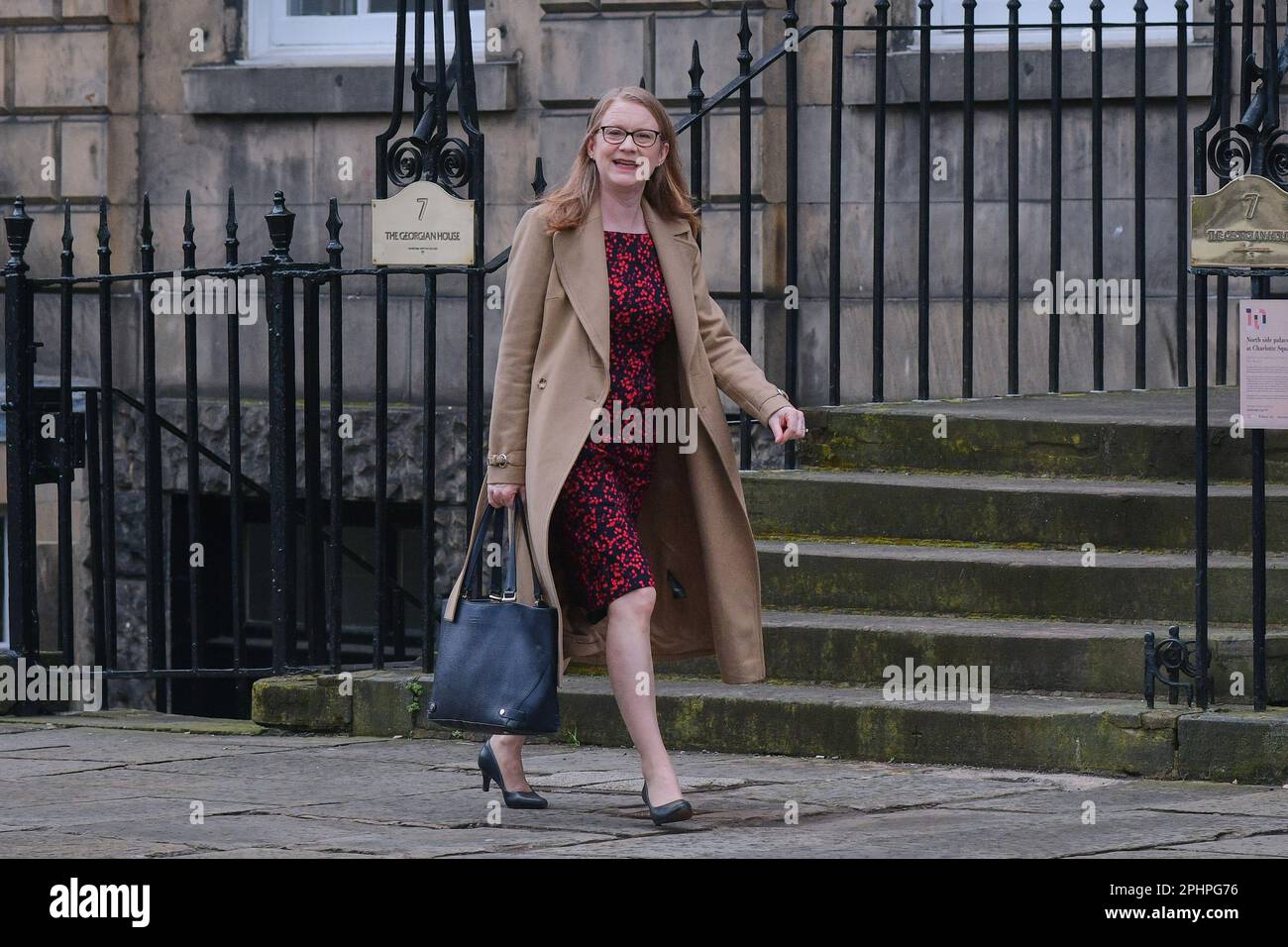 Edinburgh Scotland, UK 29 March 2023. Shirley-Anne Somerville arrives ...