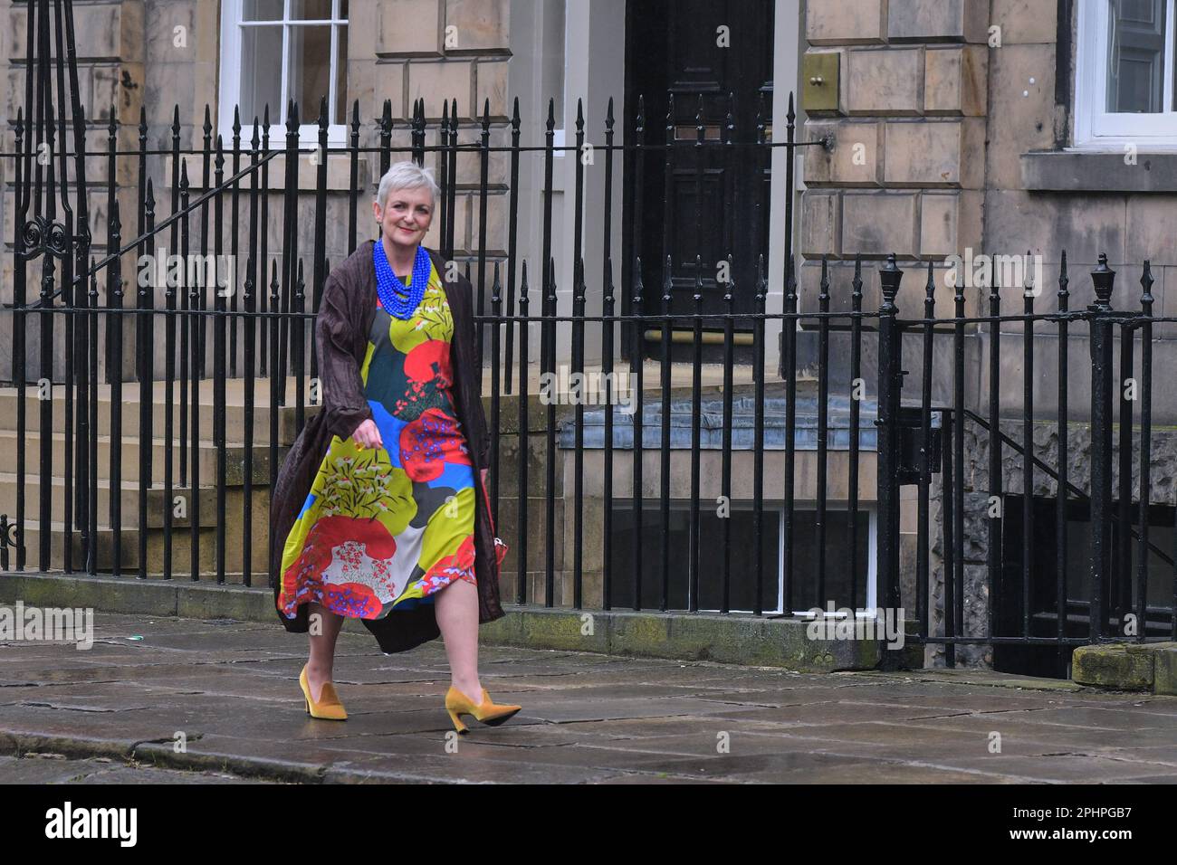 Edinburgh Scotland, UK 29 March 2023. Angela Constance arrives at Bute ...