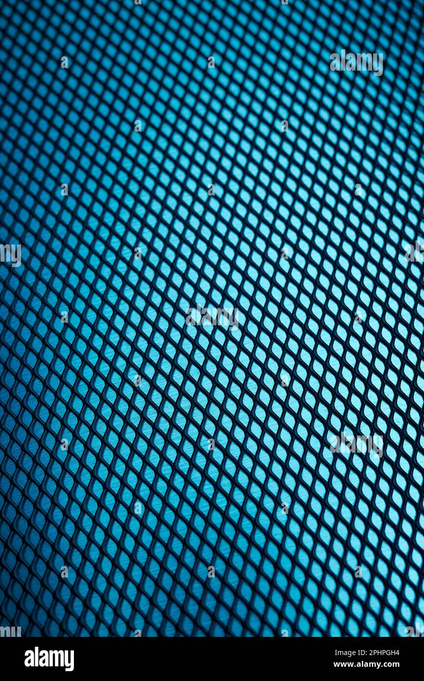 Metal background. Steel surface. Iron blue mesh. Abstract metalic sheet ...