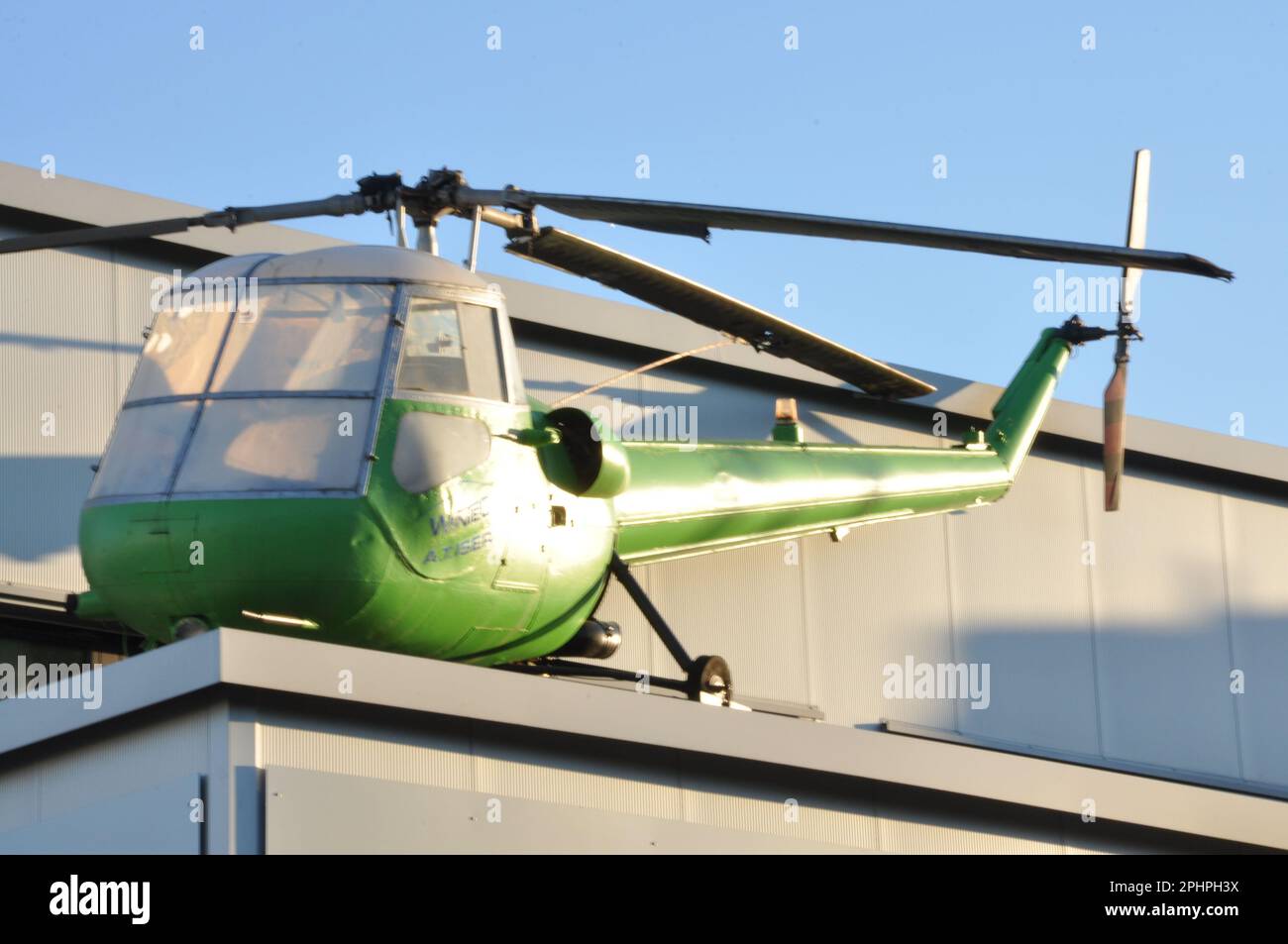 Small helicopter on roof of building hi-res stock photography and ...