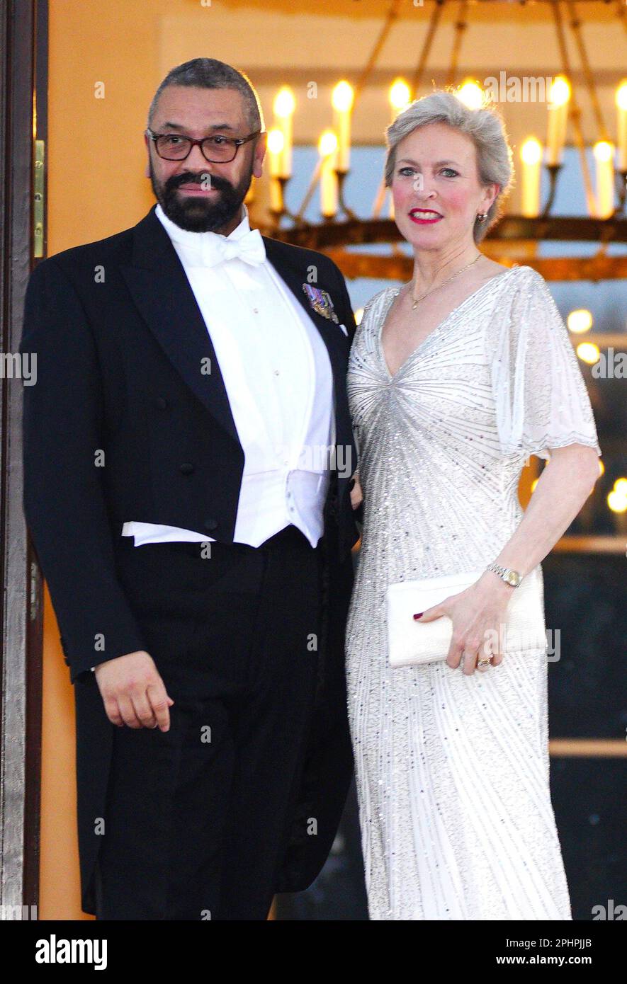 Foreign Secretary James Cleverly and his wife Susannah Cleverly, arrive ...
