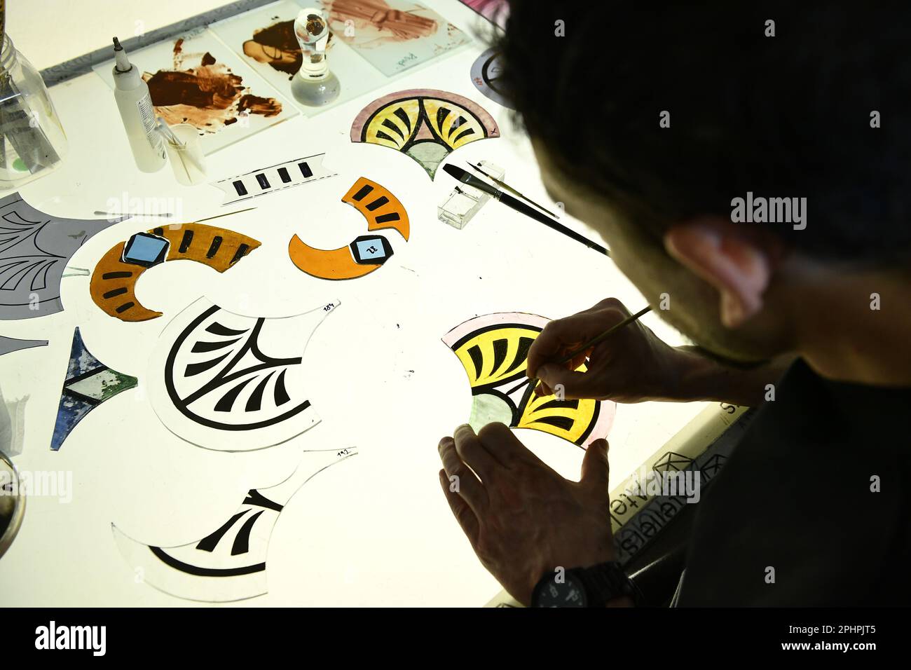 Novy Bor, Czech Republic. 29th Mar, 2023. The Kolektiv Ateliers glass ...