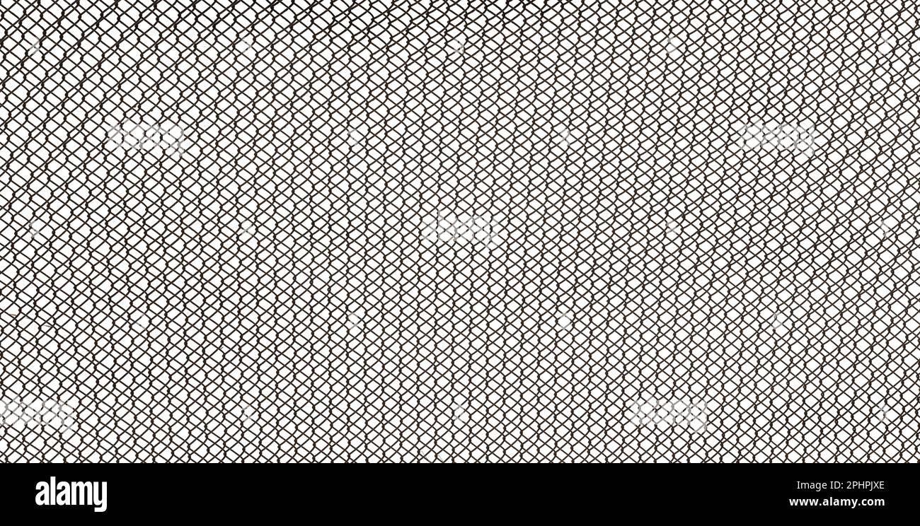 The texture of the metal mesh on a white background. Torn steel, metal ...