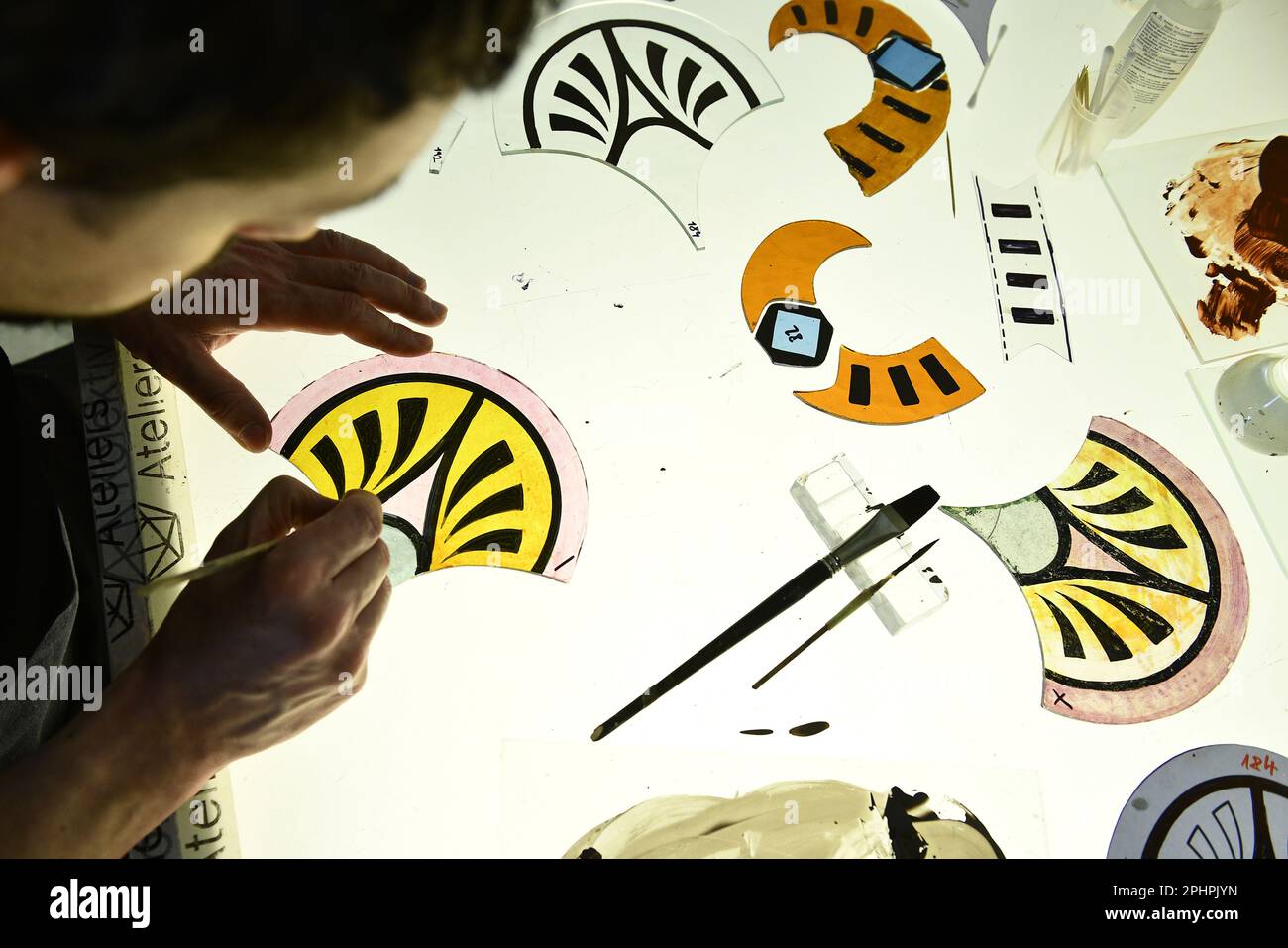 Novy Bor, Czech Republic. 29th Mar, 2023. The Kolektiv Ateliers glass ...