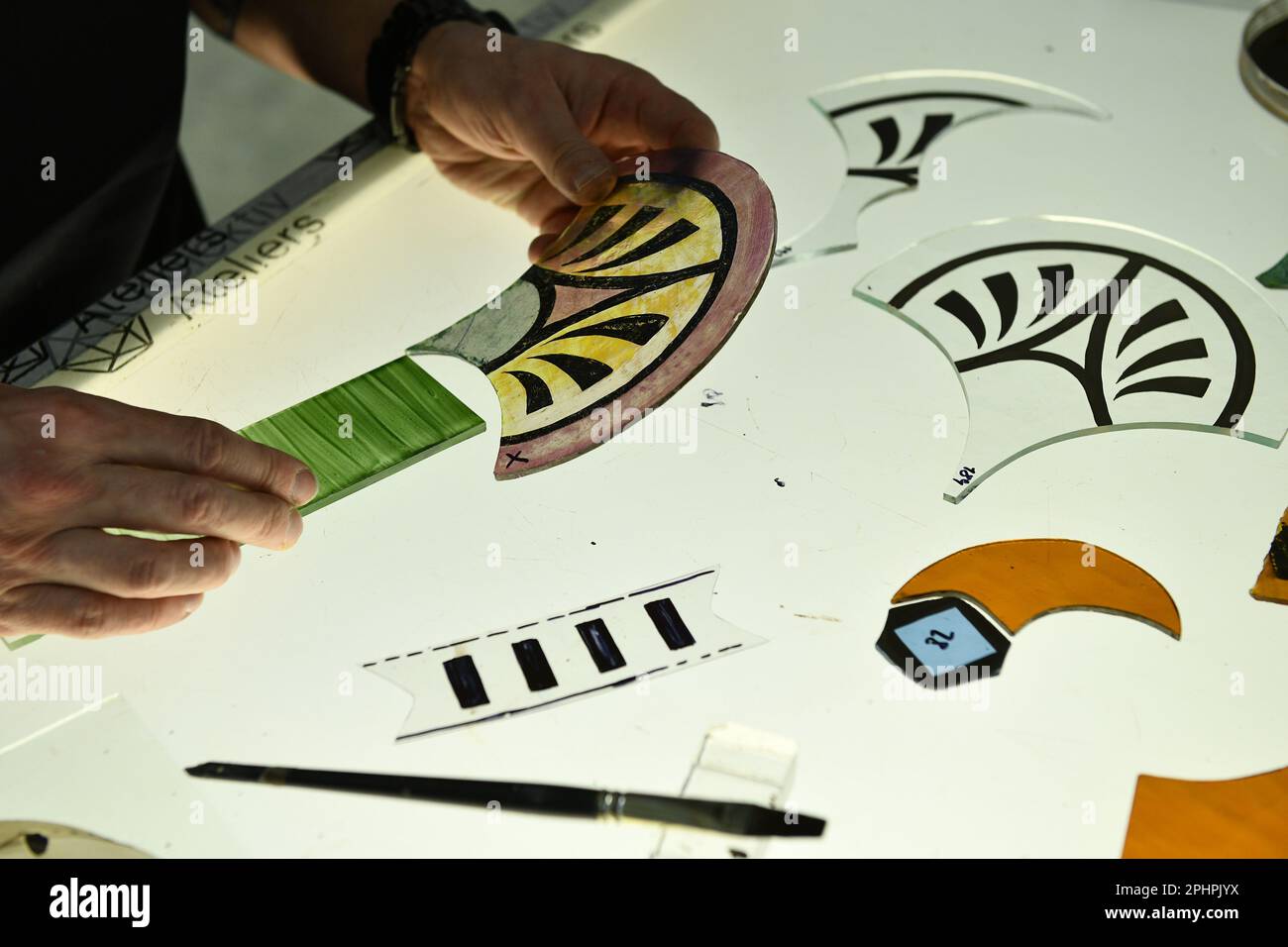 Novy Bor, Czech Republic. 29th Mar, 2023. The Kolektiv Ateliers glass ...