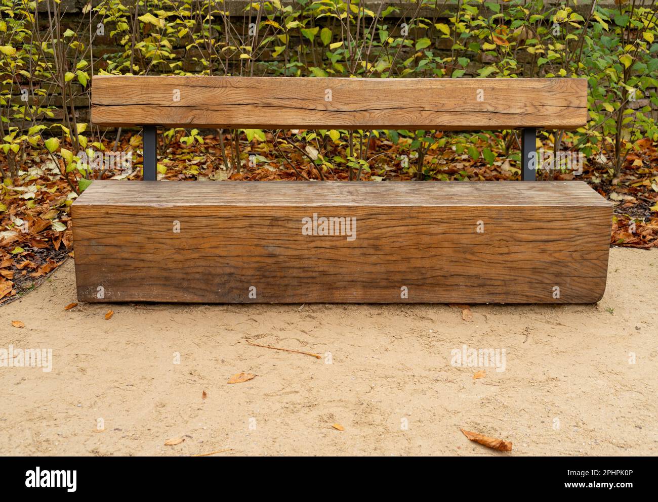 Modern Wooden Bench in Park, Outdoor City Architecture, Wood Benches ...