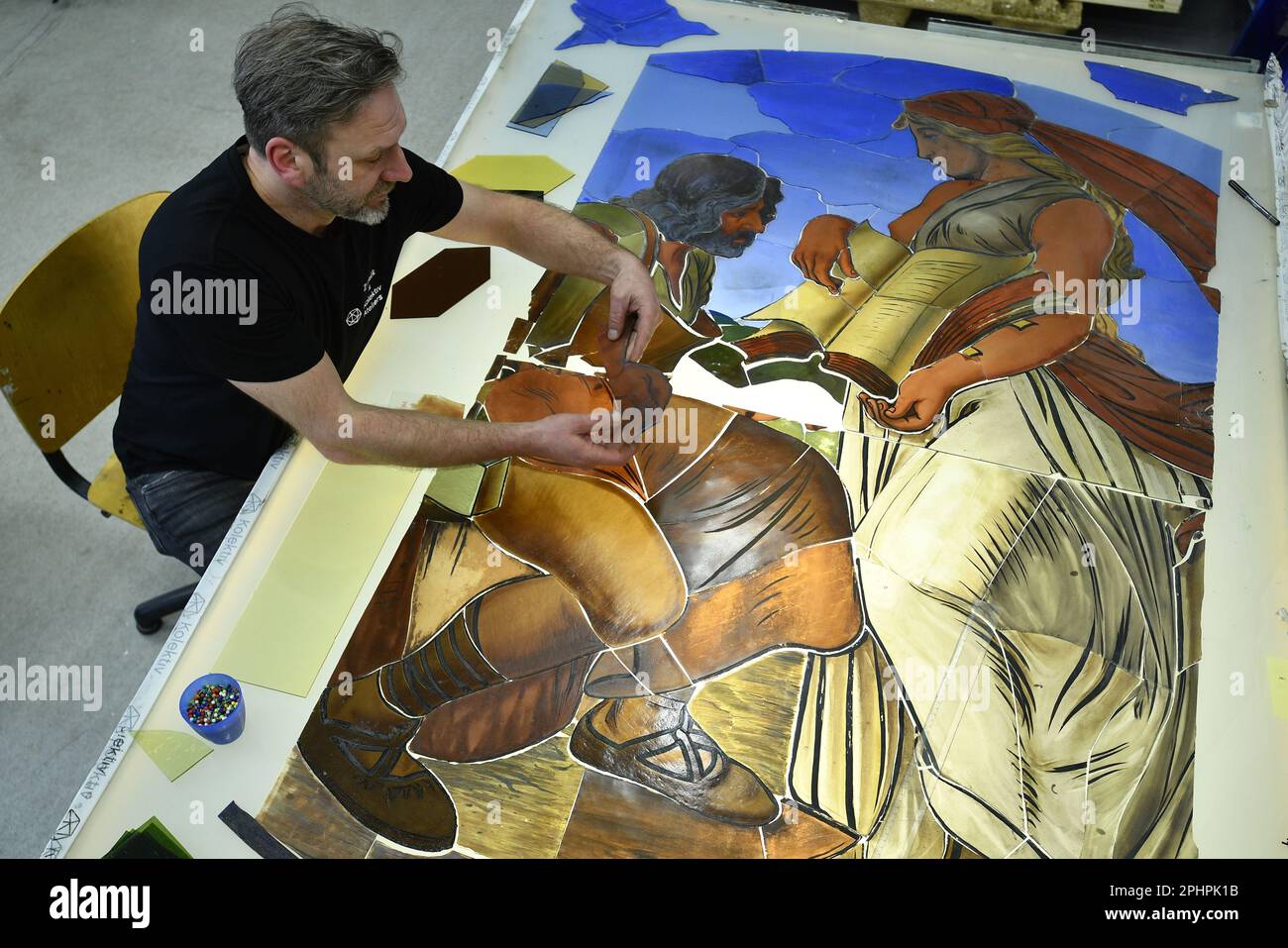 Novy Bor, Czech Republic. 29th Mar, 2023. The Kolektiv Ateliers glass ...