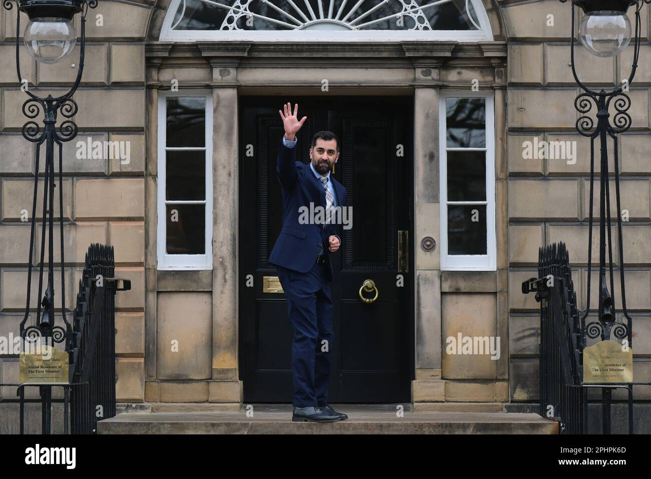 Edinburgh Scotland, UK 29 March 2023. First Minister of Scotland Humza ...