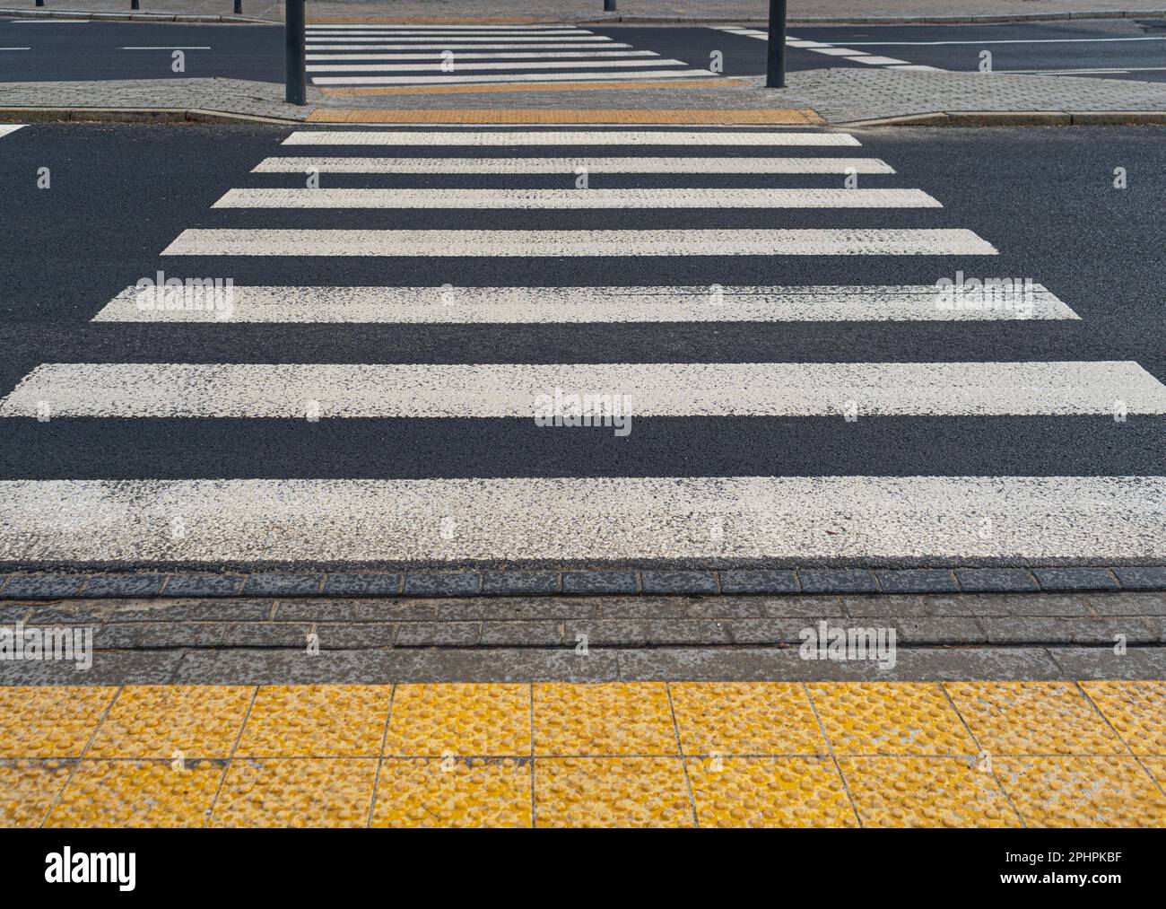 Asphalt Pedestrian Crossing, Grey White Crosswalk, Safety Zebra on City ...