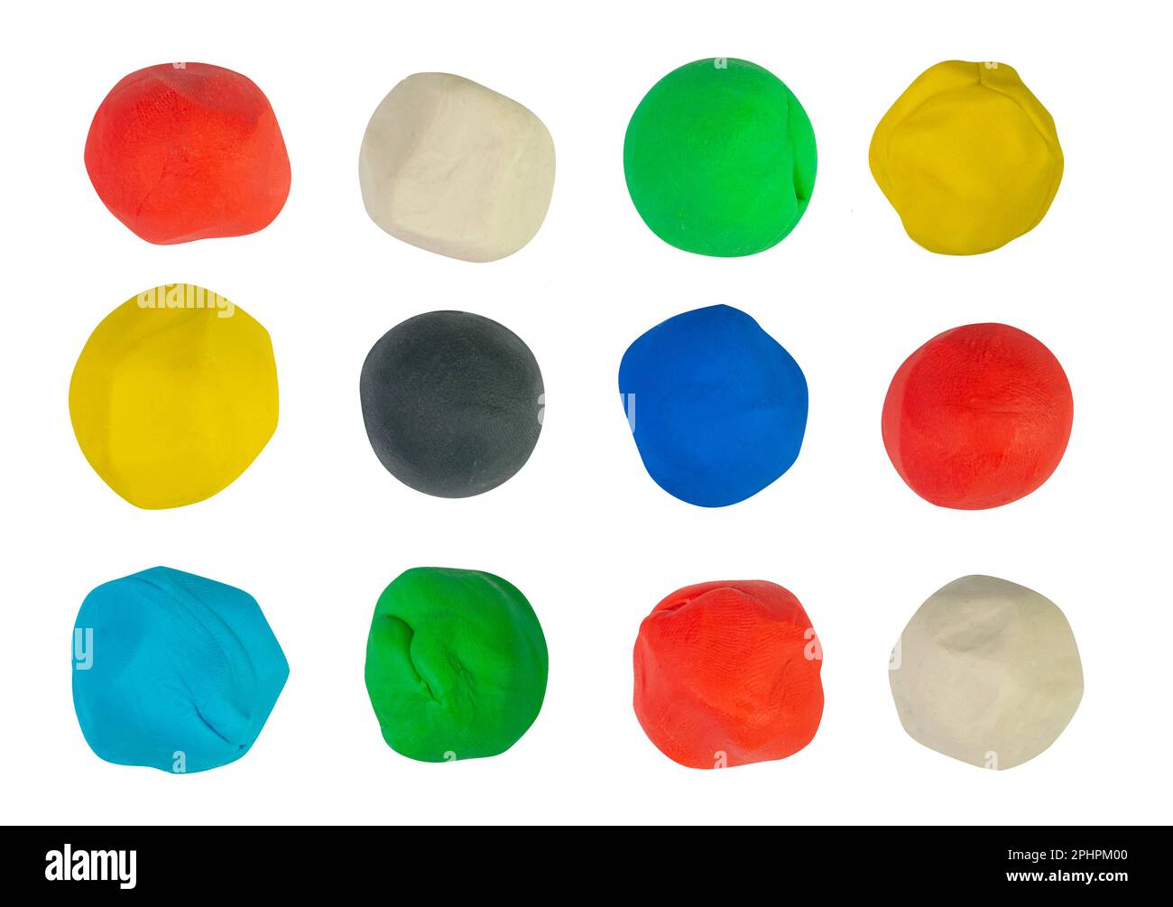 Plasticine Balls Isolated, Modeling Clay Round Pieces, Creativity ...