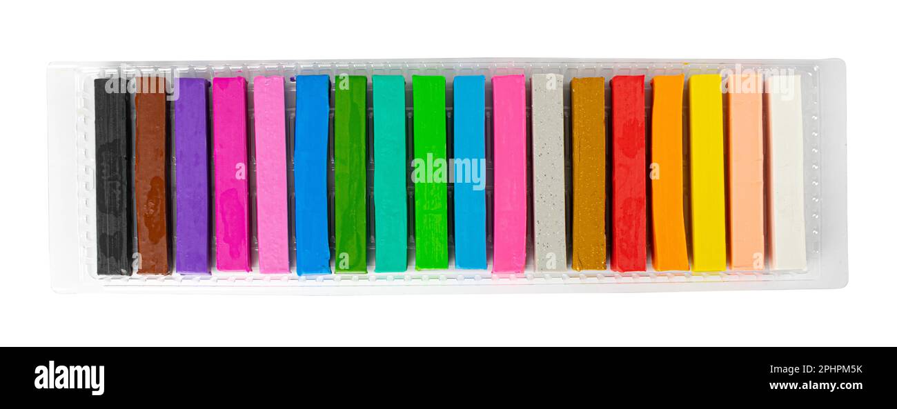 Plasticine Isolated, Rainbow Modeling Clay Pieces, Creativity Modelling ...