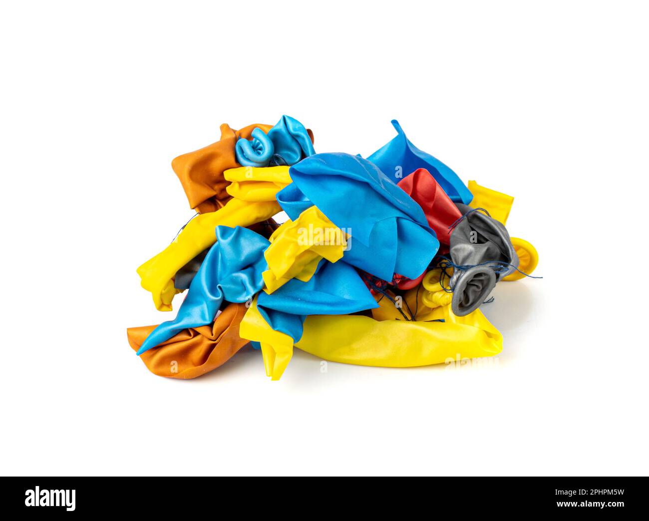 Popped Balloon Isolated, Deflated Ball, Burst Ballon, Latex Rubber ...