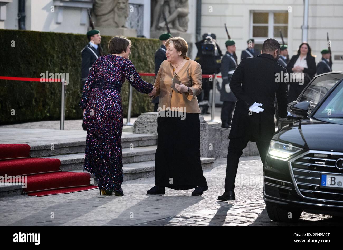 Berlin, Germany. 29th Mar, 2023. Angela Merkel (CDU, M), former German ...