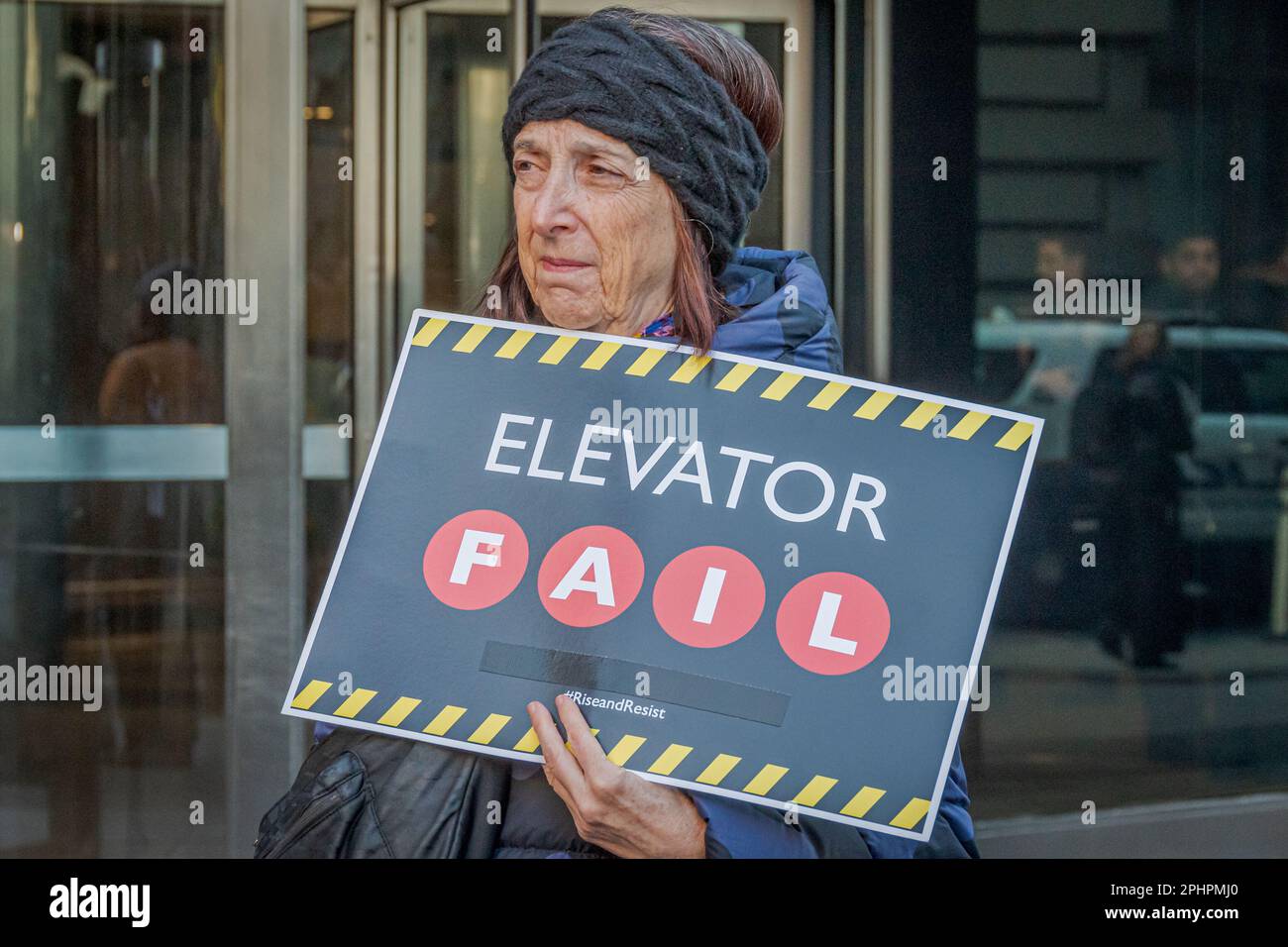 USA. 29th Mar, 2023. On March 29, 2023 the Rise and Resist Elevator Action Group, coalition ...