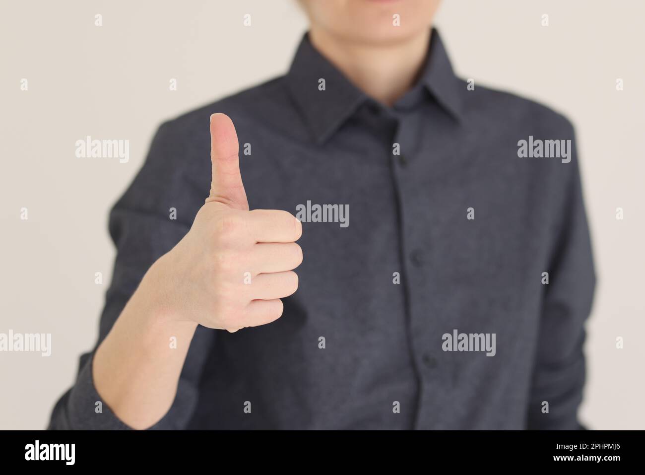 Extended hand shows gesture hi-res stock photography and images - Alamy