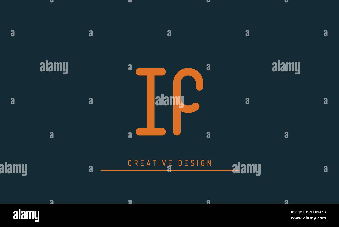Alphabet letters Initials Monogram logo IF , FI Stock Vector Image ...