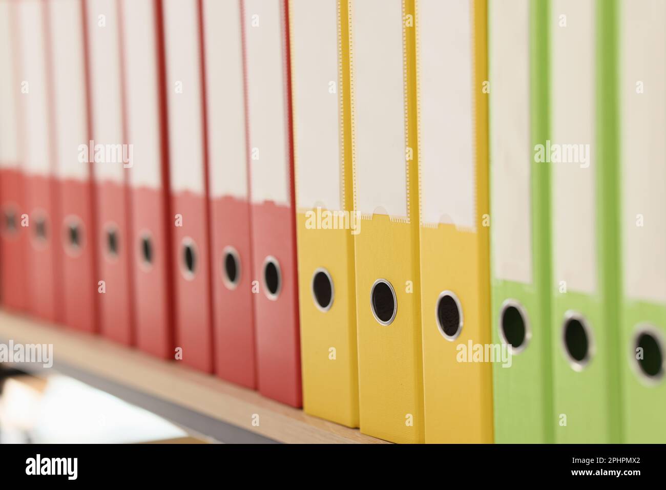 Organized ring binder structure and archive with information Stock ...