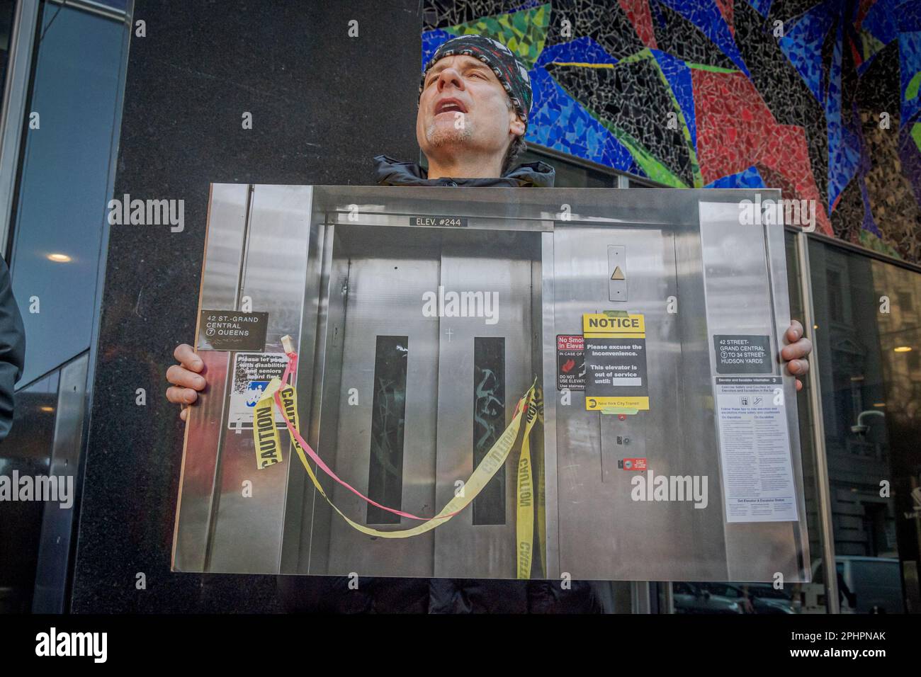 USA. 29th Mar, 2023. On March 29, 2023 the Rise and Resist Elevator Action Group, coalition ...