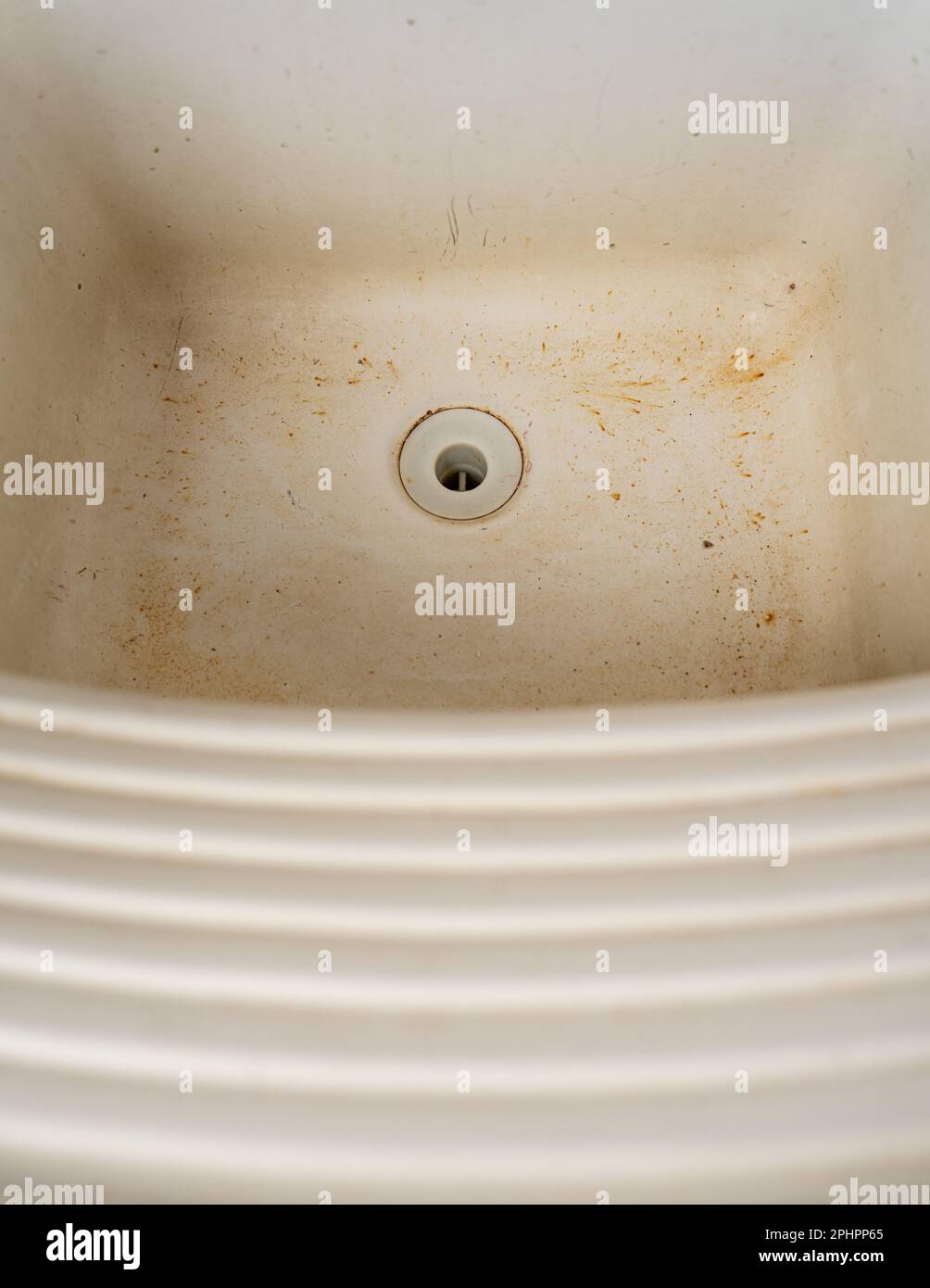Disgusting and Stained White Sink Neglected Over Time Stock Photo - Alamy