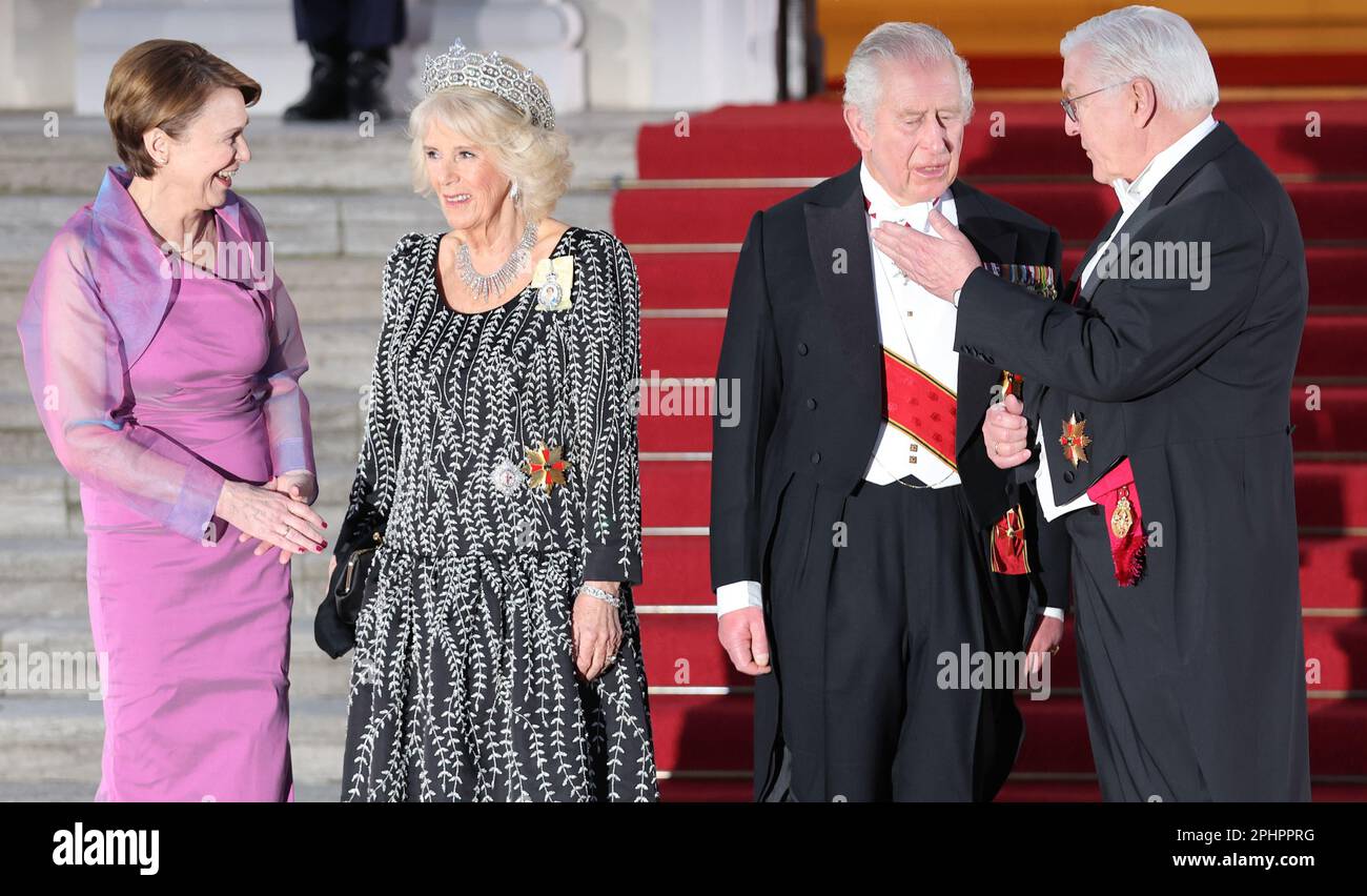 Berlin, Germany. 29th Mar, 2023. King Charles III (2nd from right) and ...