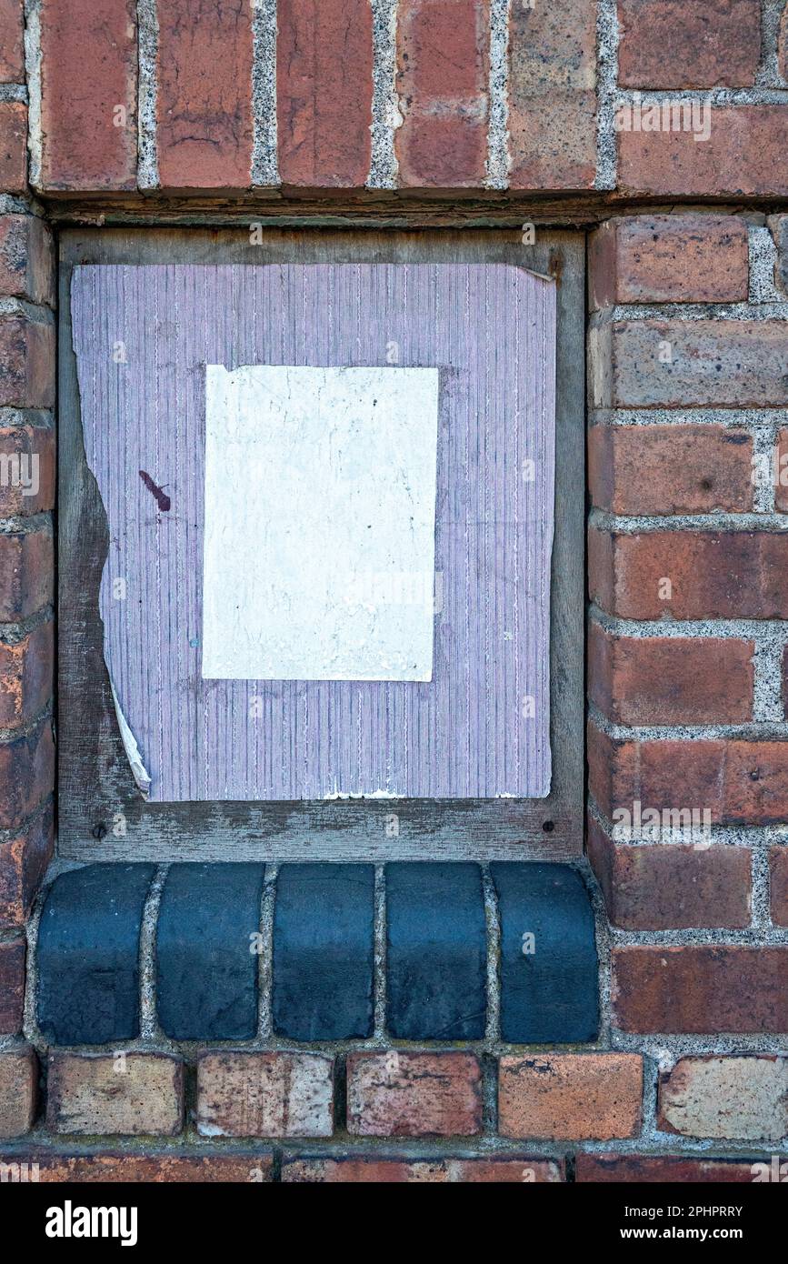 Boarded up window of Liverpool Warehouse Stock Photo - Alamy