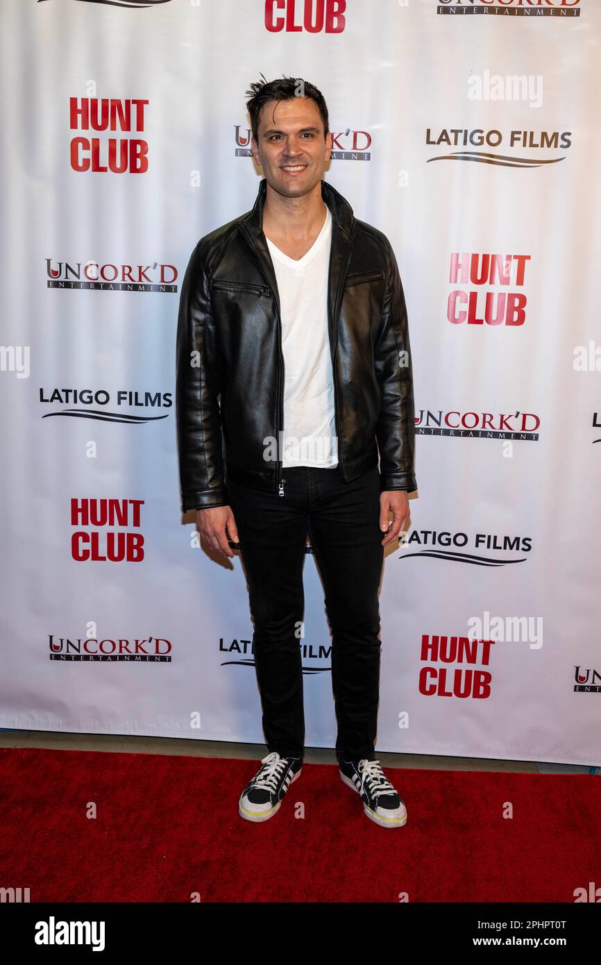 Actor Kash Hovey attends World Premiere of Latigo Films "Hunt Club” at ...