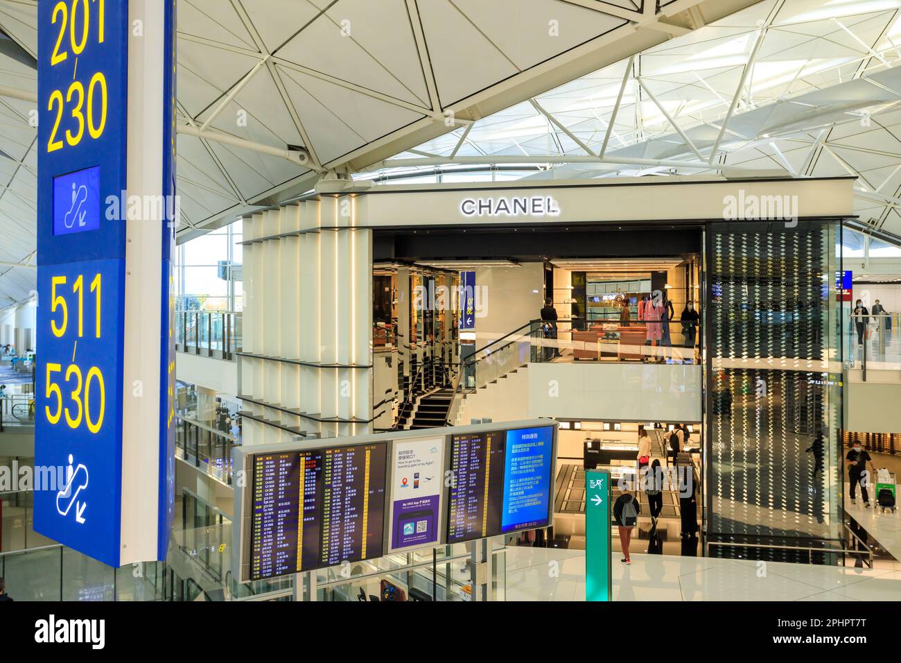 Hong Kong - February 28, 2023: Exterior of a luxury brand name retail ...
