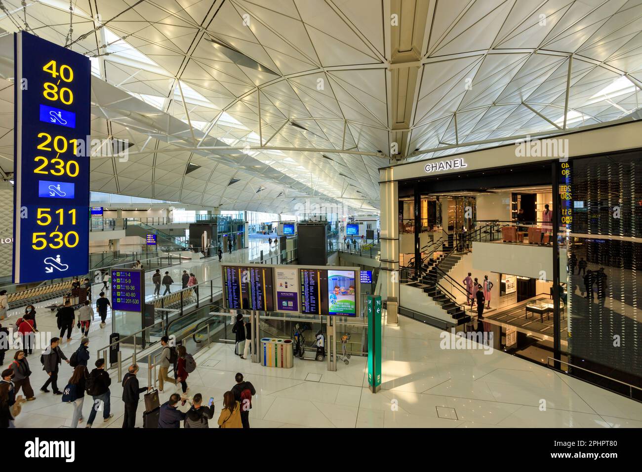 Hong Kong - February 28, 2023: Exterior of a luxury brand name retail ...