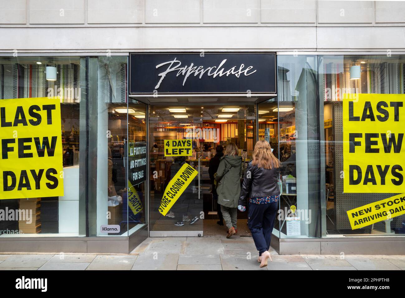 London, UK. 29 March 2023. Exterior of the branch of stationer ...