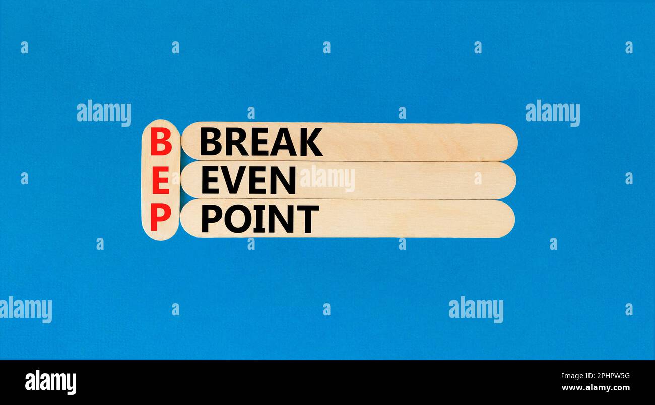 BEP break even point symbol. Concept words BEP break even point on ... BEP break even point symbol. Concept words BEP break even point on ...