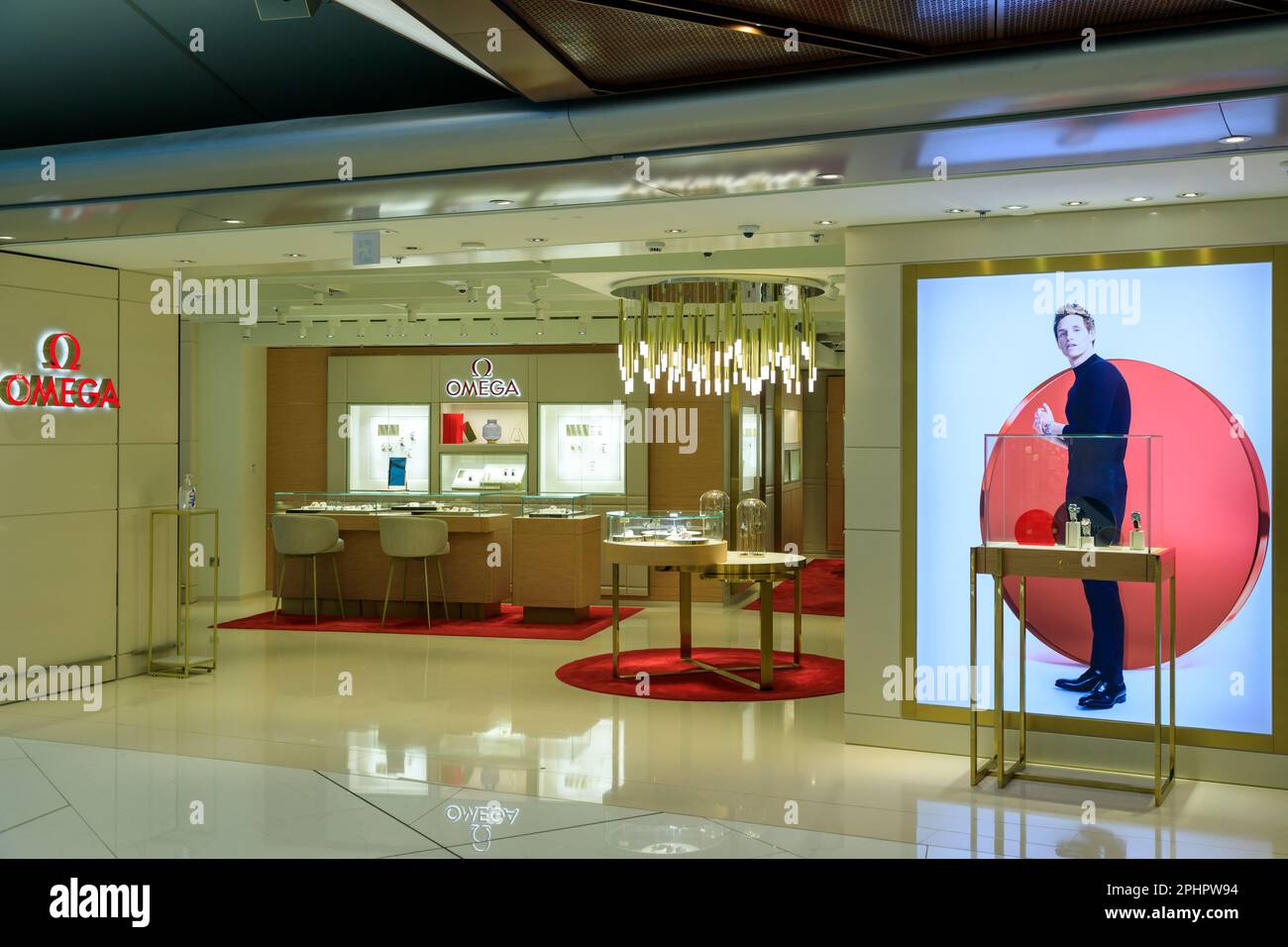 Hong Kong - February 28, 2023: Exterior of a luxury brand name retail ...