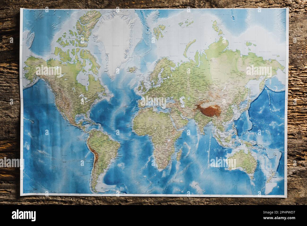 Geographic map of the world Stock Photo - Alamy