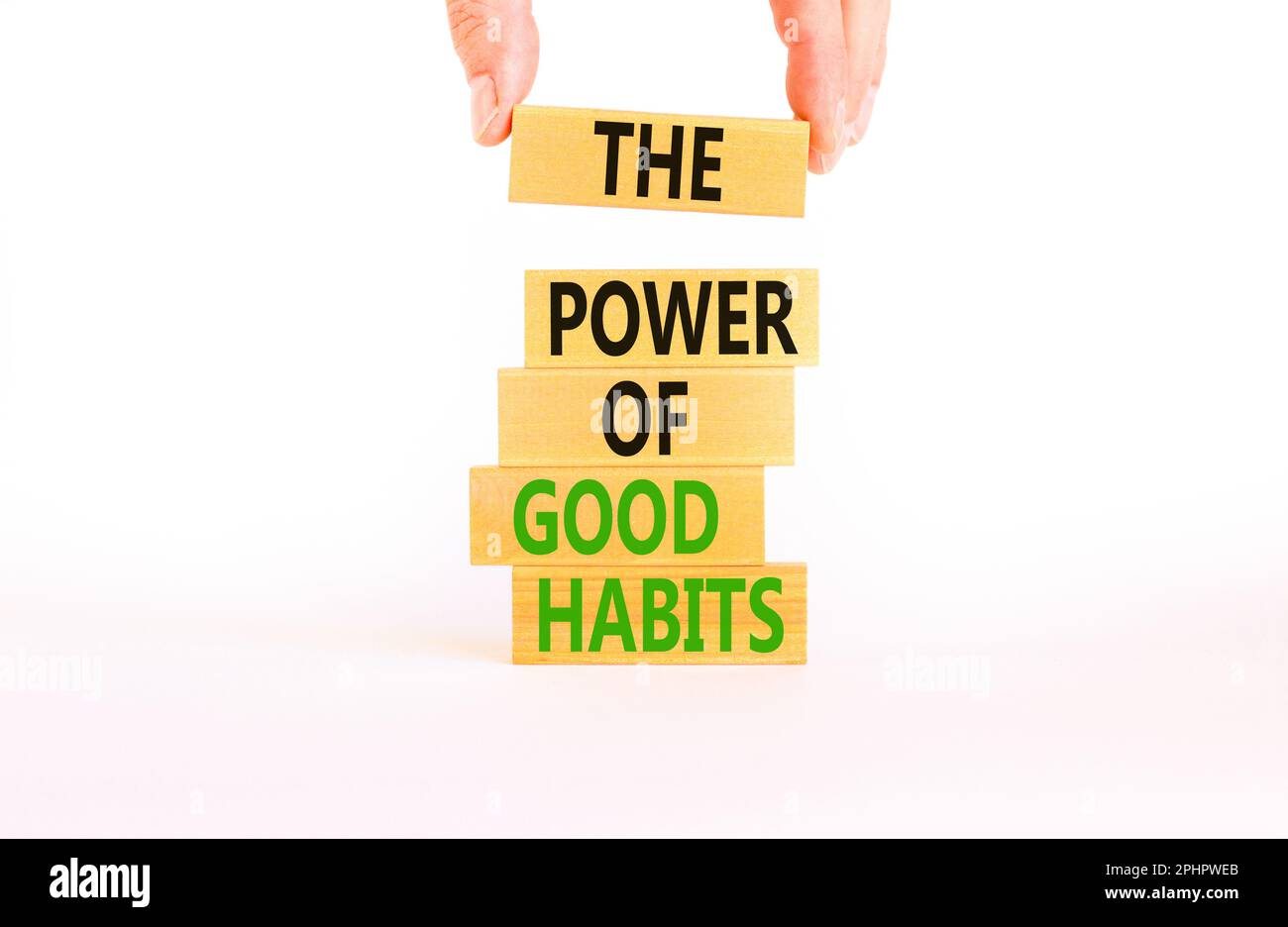 The power of good habits symbol. Concept words The power of good habits ...