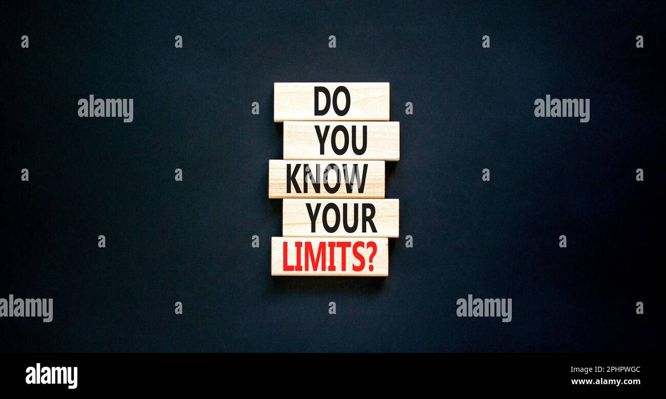 Do you know your limits symbol. Concept words Do you know your limits ...