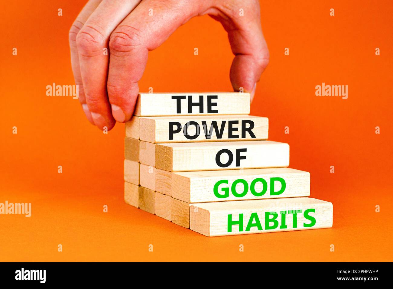 The power of good habits symbol. Concept words The power of good habits ...