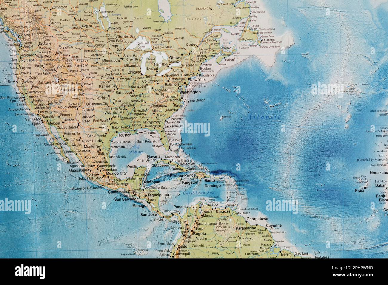 Geographic map of the world Stock Photo - Alamy