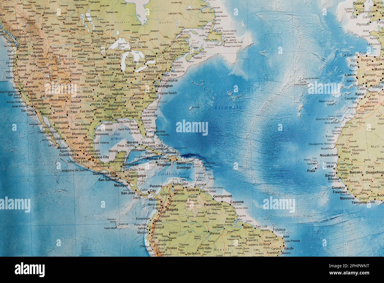 Geographic map of the world Stock Photo - Alamy