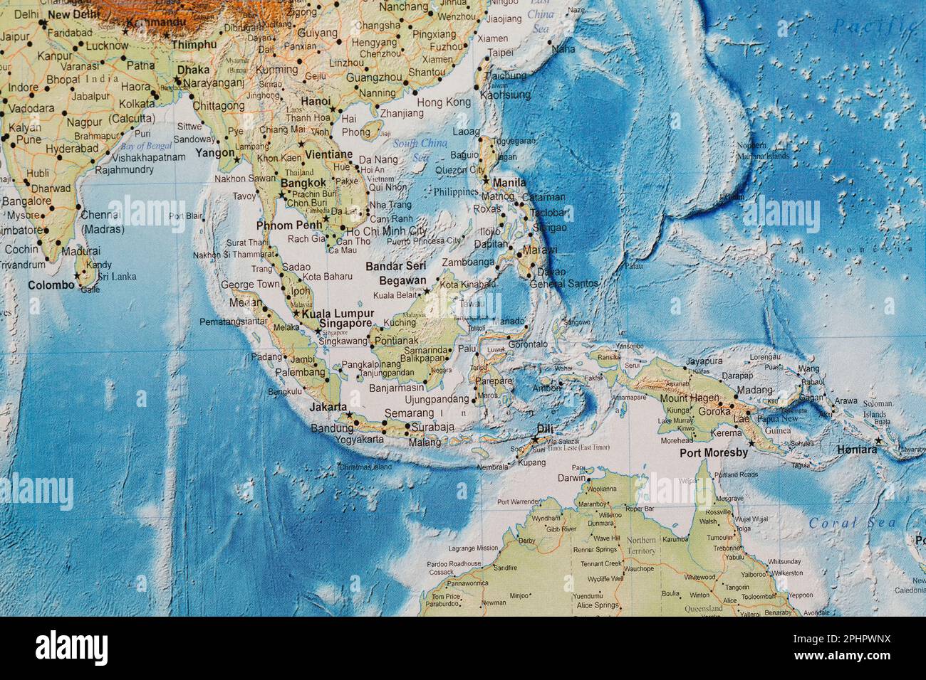Geographic map of the world Stock Photo - Alamy