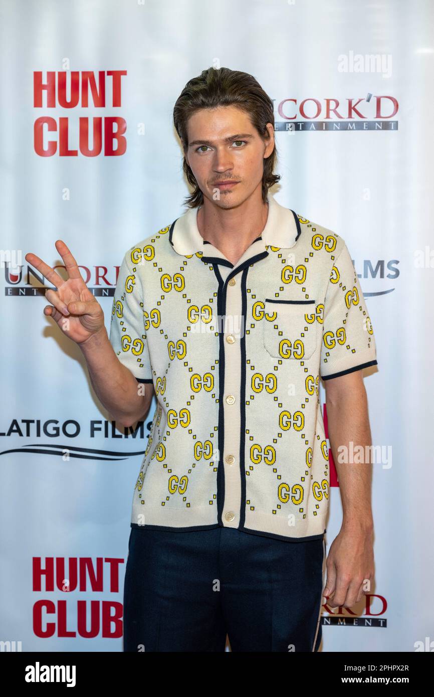 Actor Will Peltz attends World Premiere of Latigo Films "Hunt Club” at ...