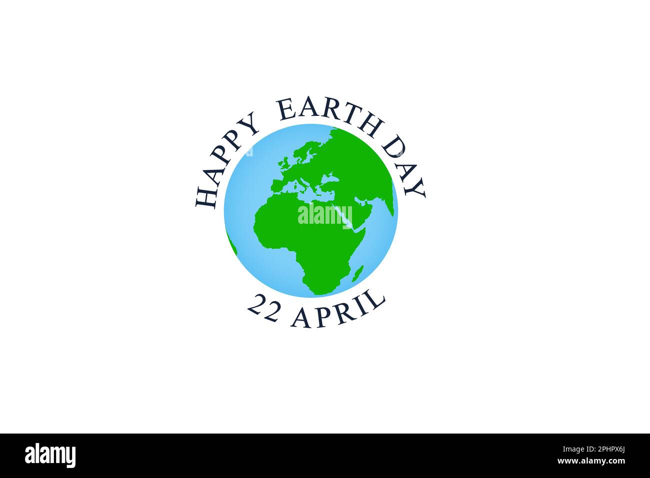 Earth day logo design. Happy Earth Day, 22 April. World map background ...