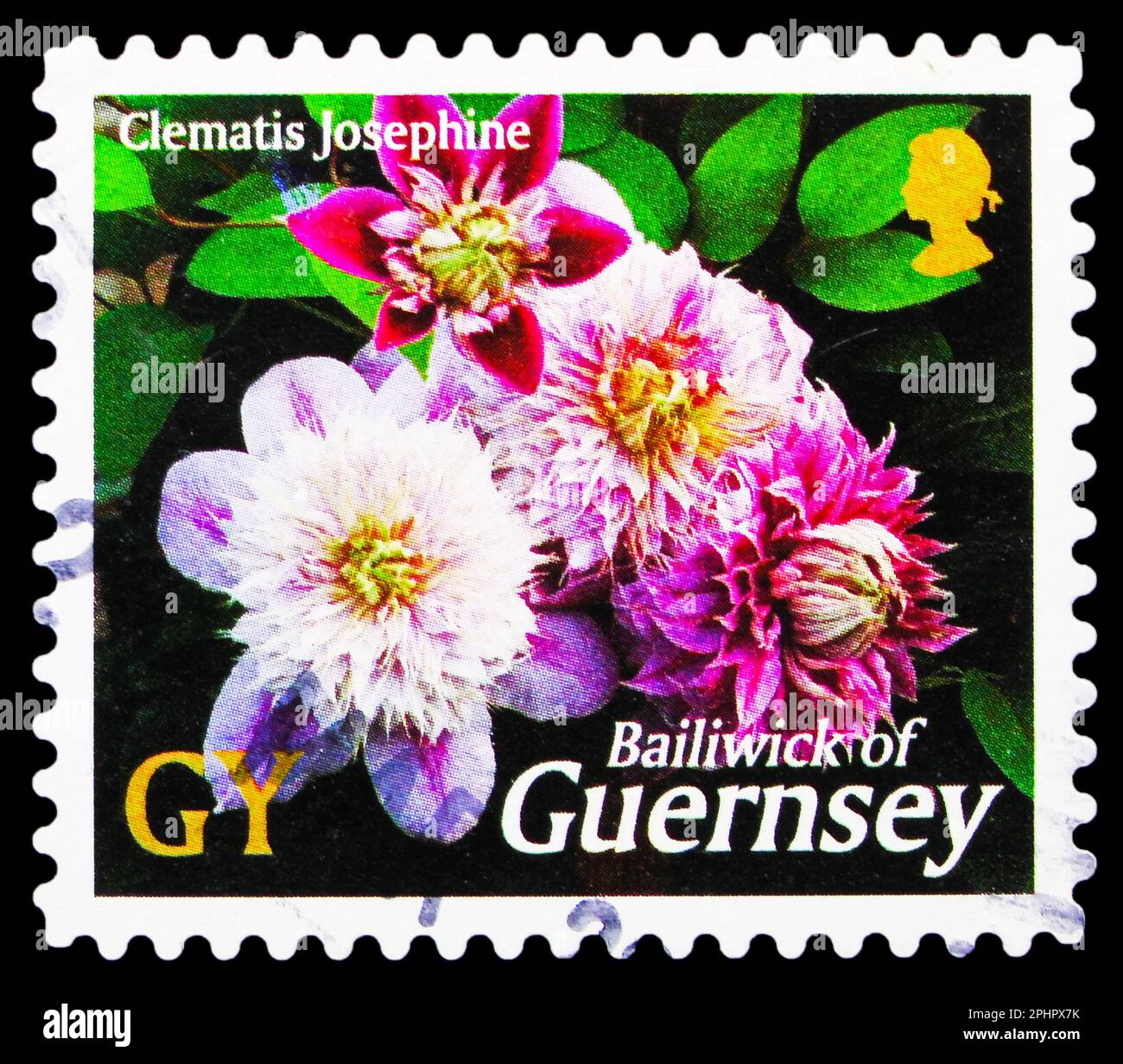 MOSCOW, RUSSIA - MARCH 25, 2023: Postage stamp printed in Guernsey ...