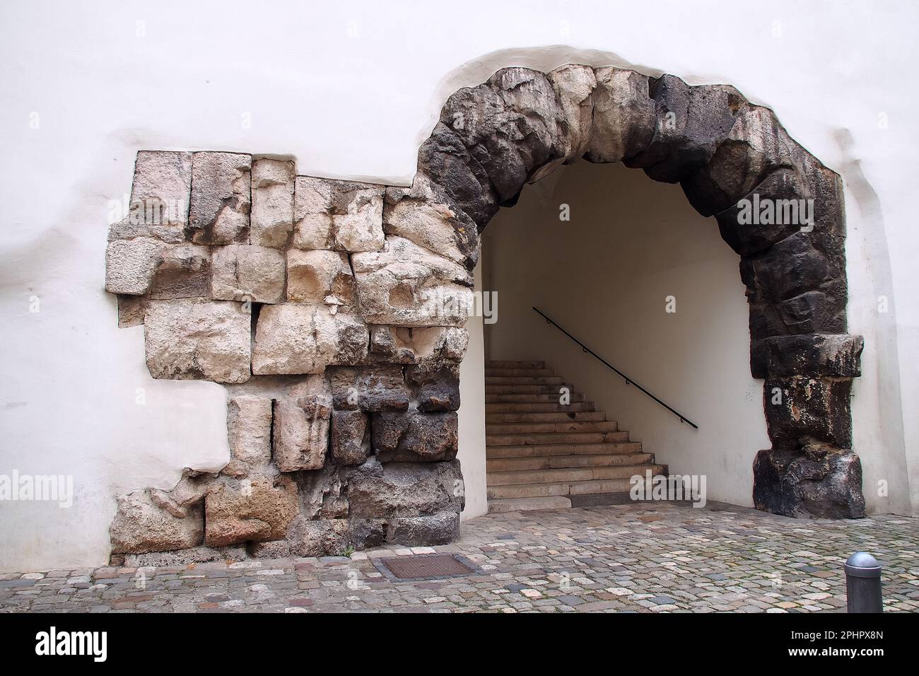 The remains of the East Tower of the Porta Praetoria from Roman times ...