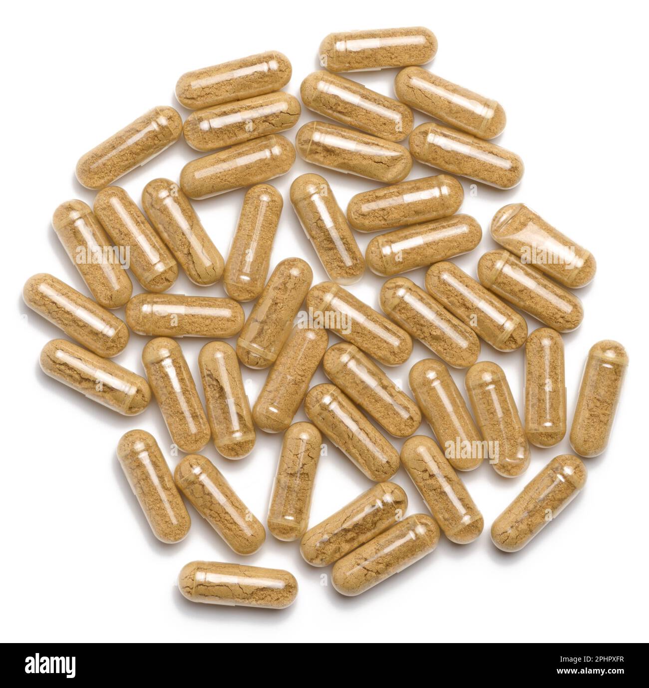 Transparent medical capsules on a white background, tablets for ...